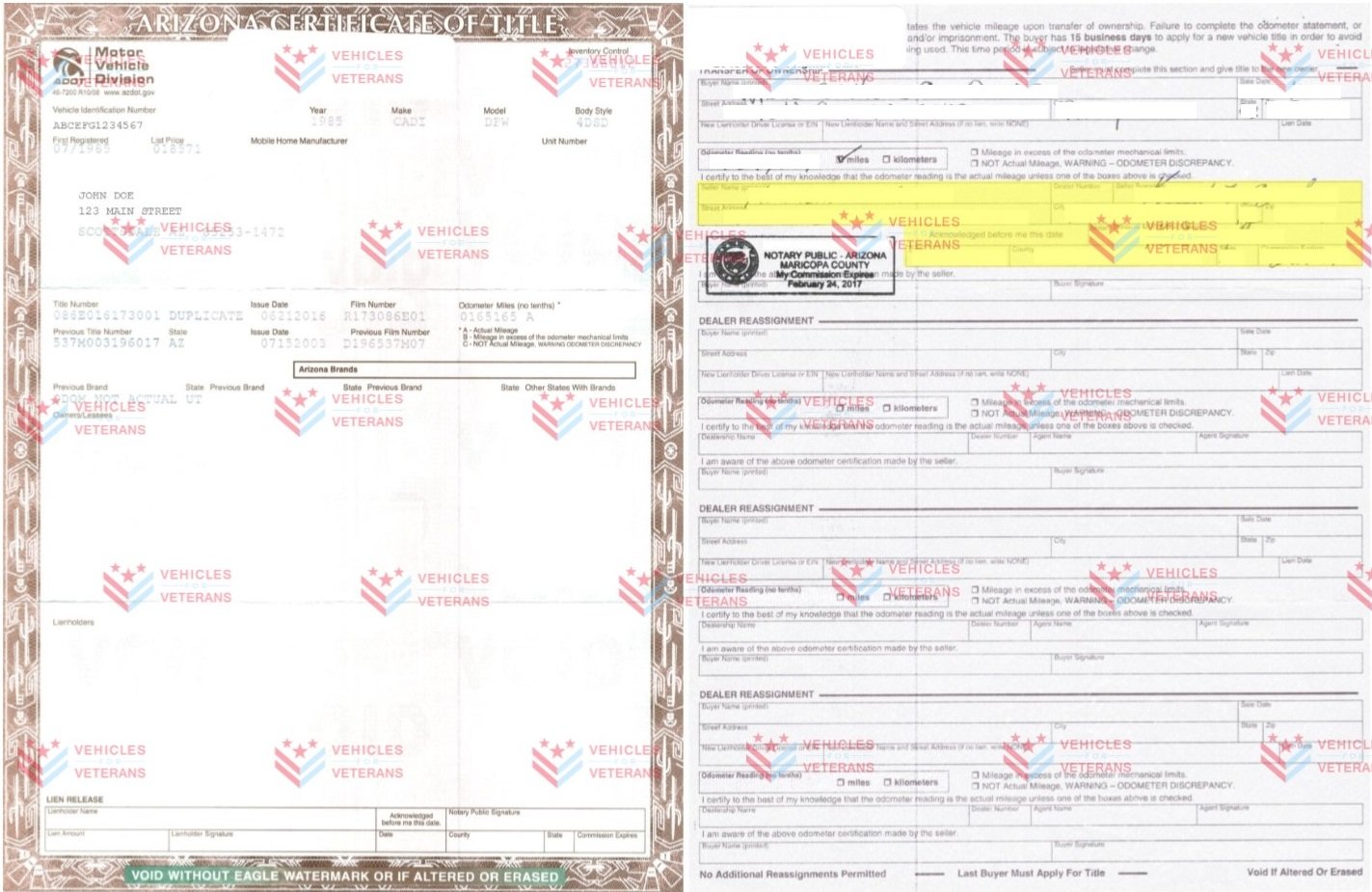 Title Questions For Vehicle Donation In Arizona | Vehicles For Veterans Title Questions For Vehicle Donation In Arizona | Vehicles For Veterans